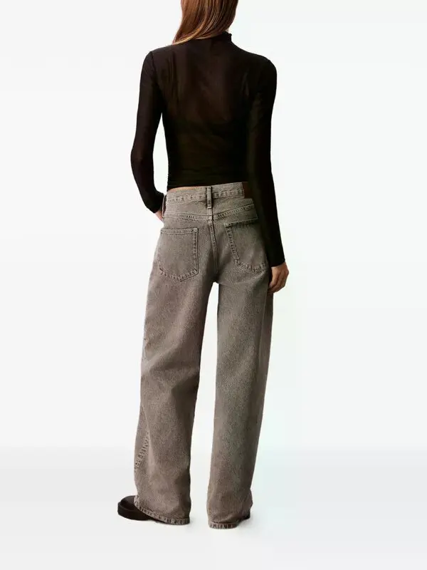 Calvin Klein Logo Patch Wide-leg Jeans