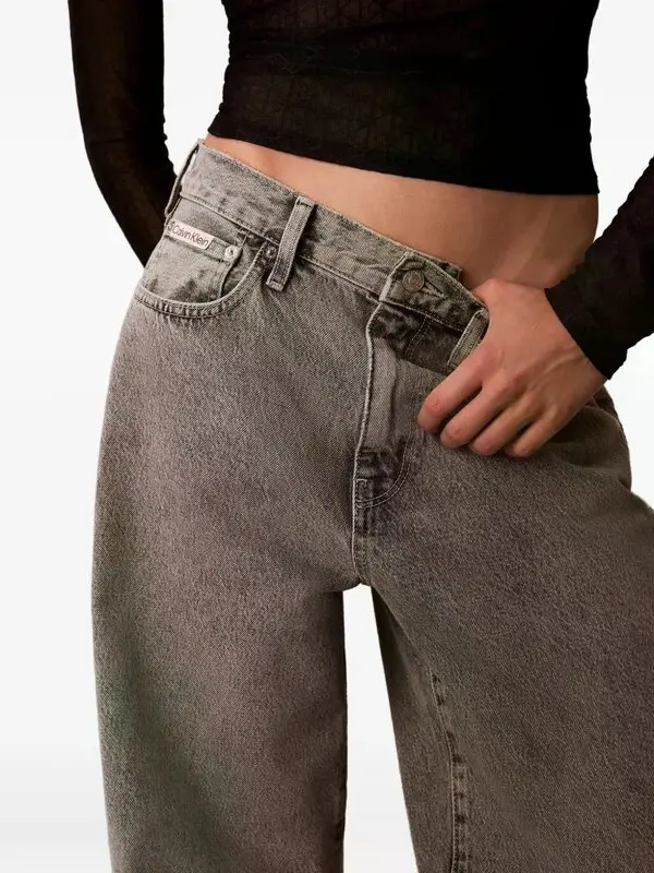 Calvin Klein Logo Patch Wide-leg Jeans