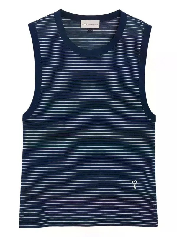 AMI Paris Striped Tank Top