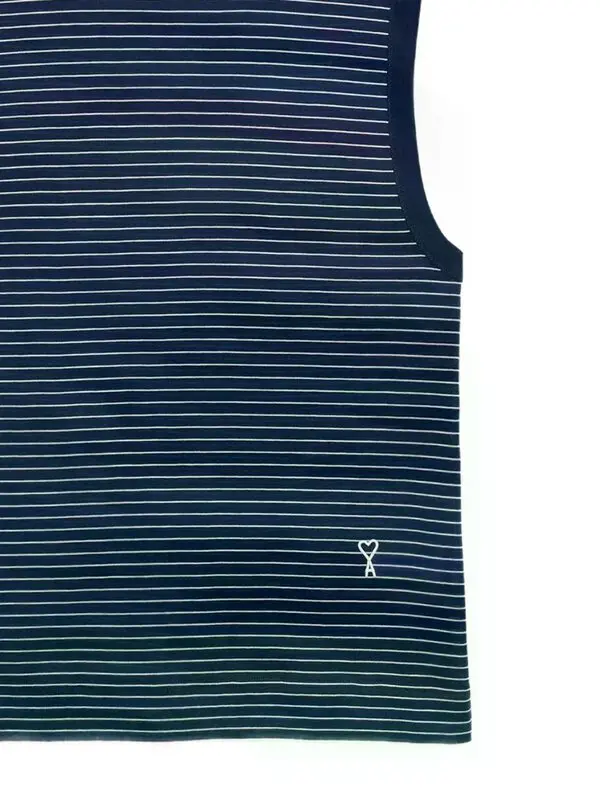AMI Paris Striped Tank Top