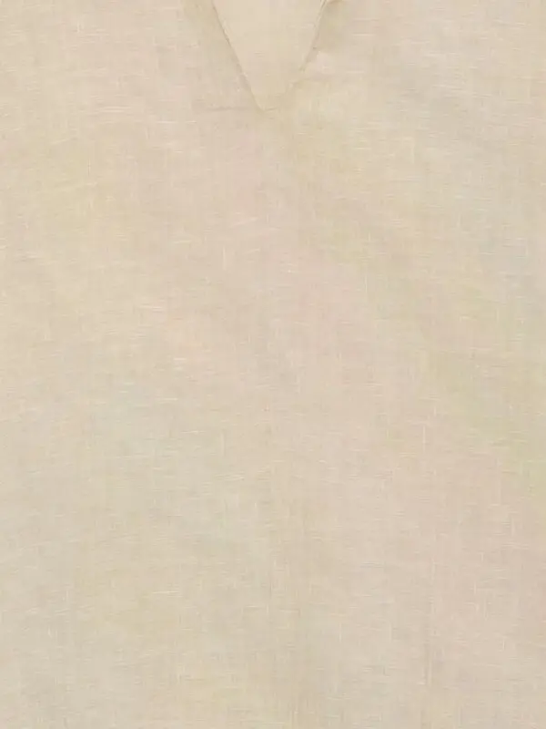 120% Lino V-neck Linen Shift Dress - Neutrals