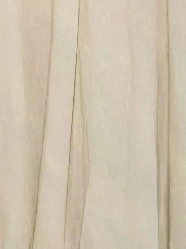 120% Lino Pleated A-line Midi Skirt