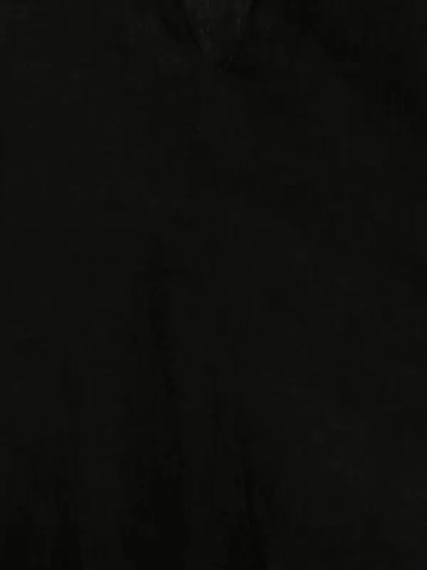120% Lino Linen V-neck Midi Dress - Black