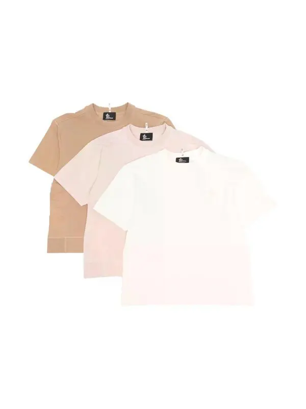 Moncler Logo Appliqué Crewneck T-shirt - Neutrals