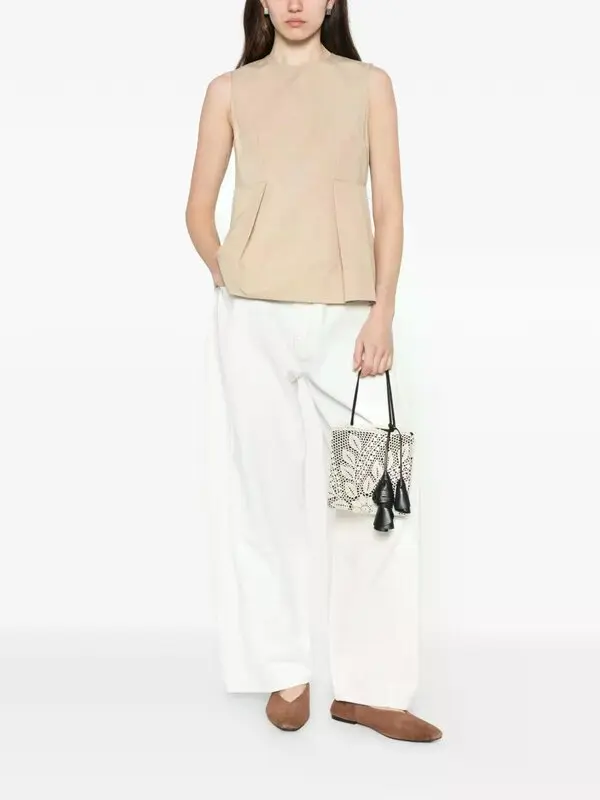 Vince Sleeveless Pleated Blouse