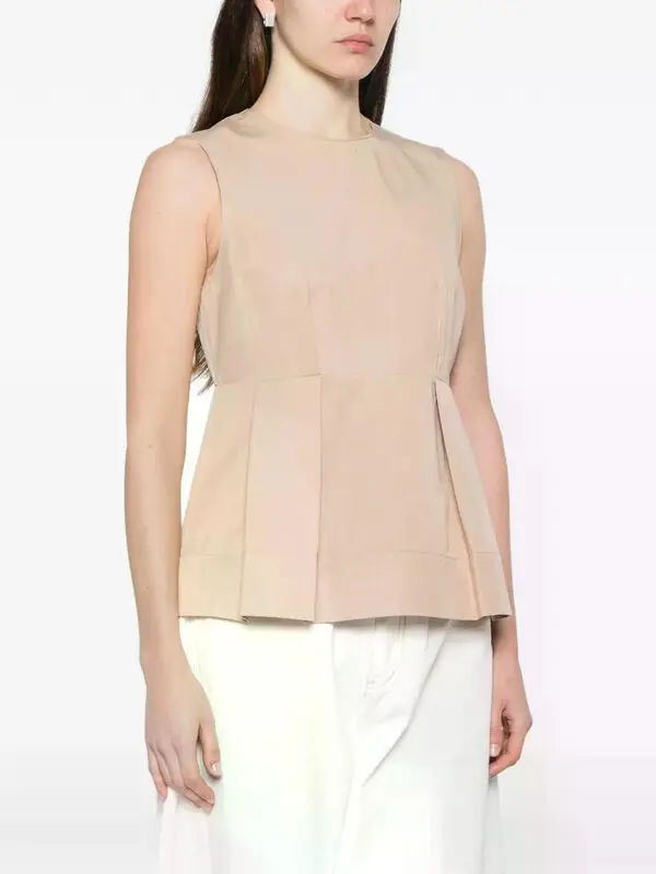 Vince Sleeveless Pleated Blouse