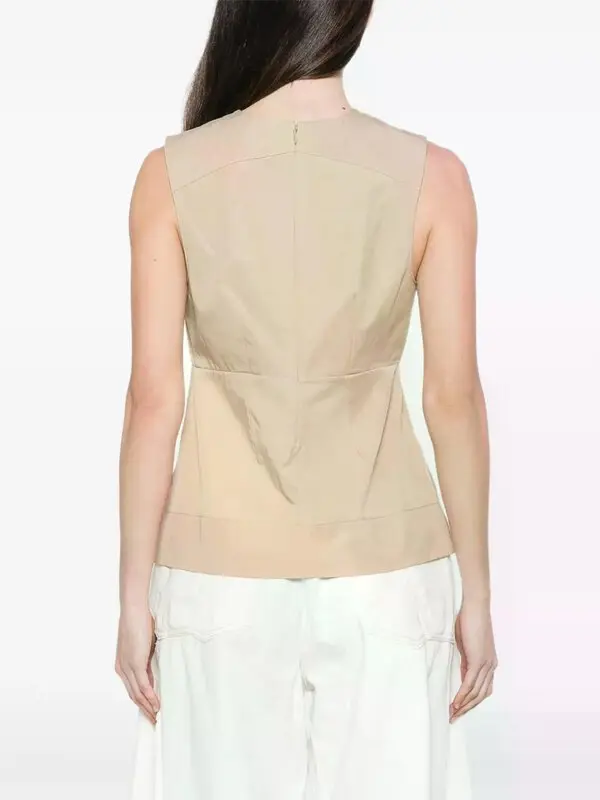 Vince Sleeveless Pleated Blouse