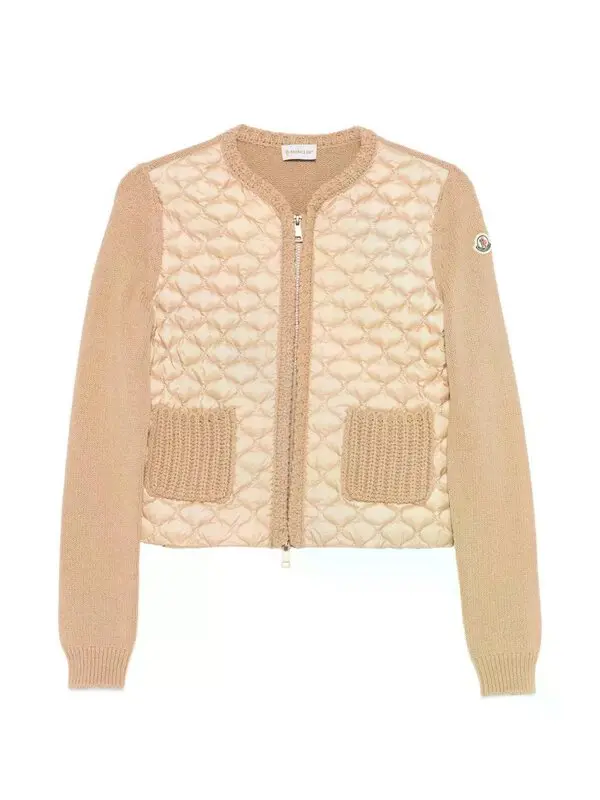 Moncler Quilted Knit-pocket Jacket - Neutrals