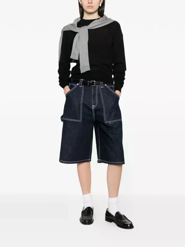 AMI Paris Crewneck Jumper With Front Detail