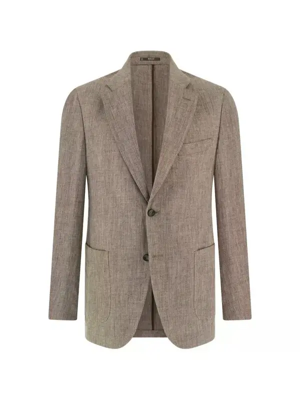 Boggi Milano Single-breasted Linen Blazer