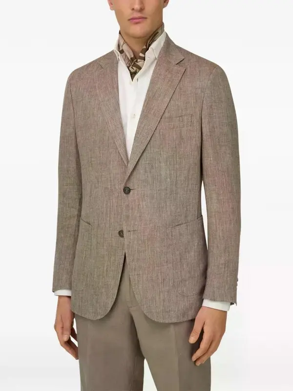 Boggi Milano Single-breasted Linen Blazer