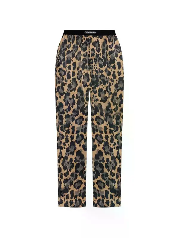TOM FORD Leopard Print Pajama Bottoms - Neutrals