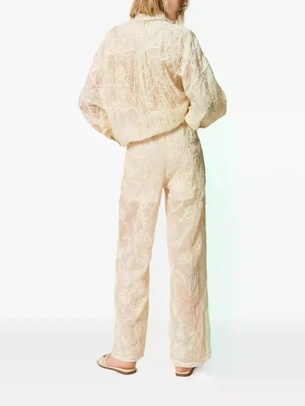 TWINSET Embroidered Palazzo Pants