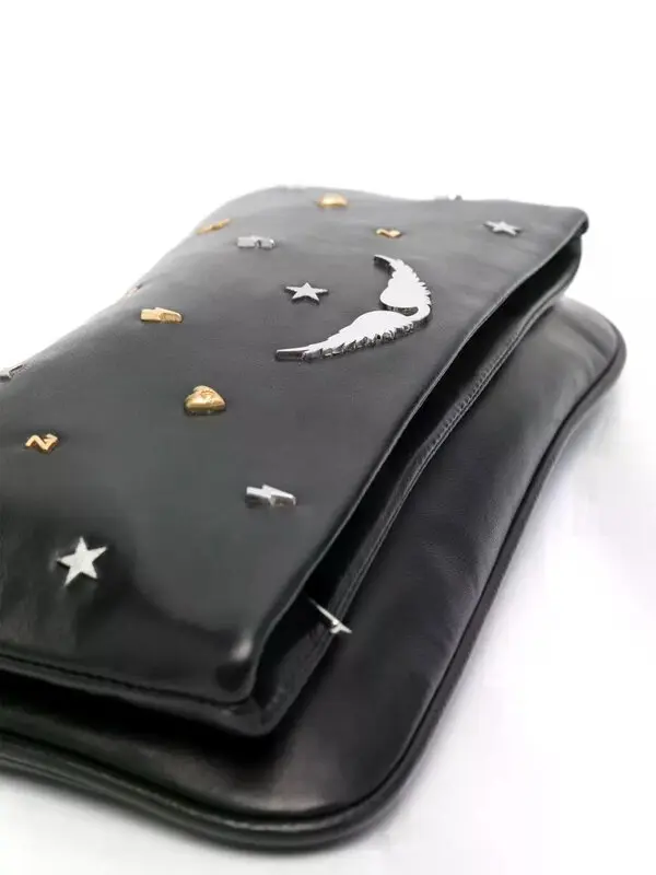 Zadig&Voltaire Rock Lucky Charms Leather Clutch