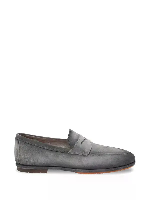 Santoni Penny Leather Loafers