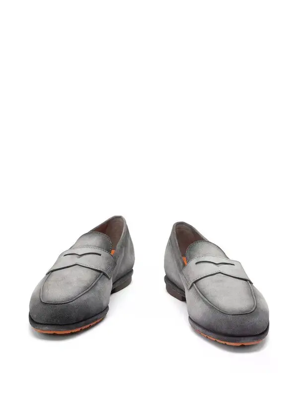 Santoni Penny Leather Loafers