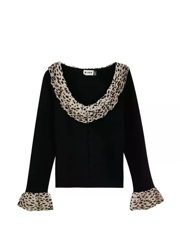 Rixo Laurel Ruffled Cardigan