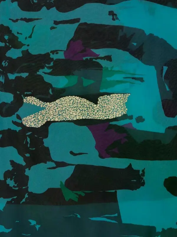 Gianfranco Ferre Crowd-pattern Silk Scarf