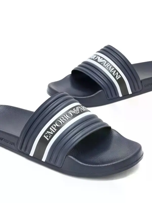 Emporio Armani Striped Slides