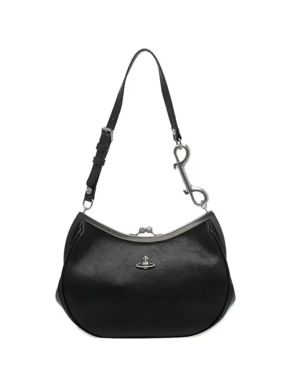 VIVIENNE WESTWOOD Orb-plaque Shoulder Bag - Black
