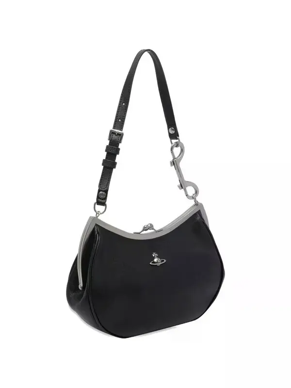VIVIENNE WESTWOOD Orb-plaque Shoulder Bag - Black
