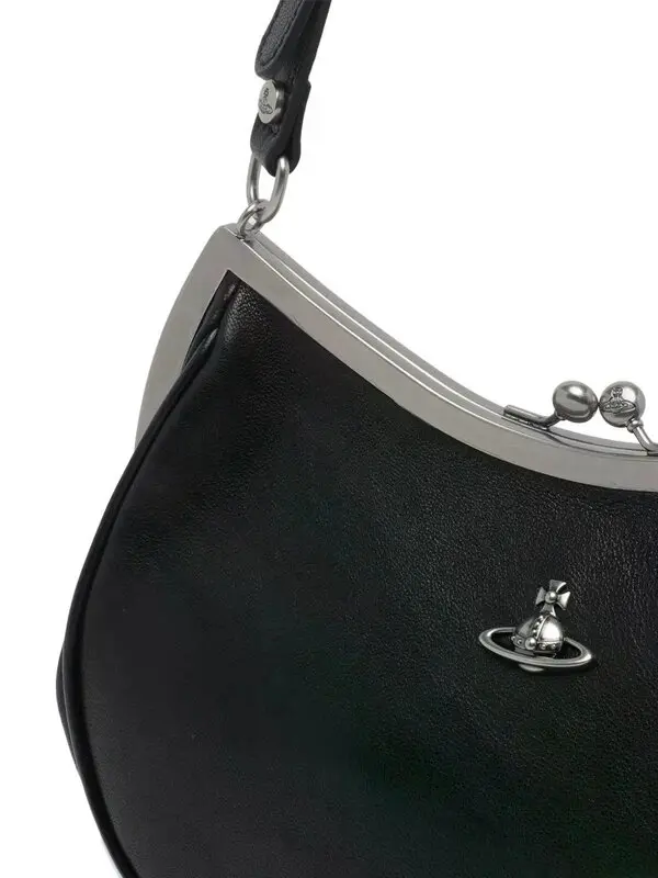 VIVIENNE WESTWOOD Orb-plaque Shoulder Bag - Black