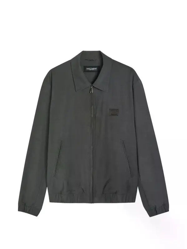 Dolce & Gabbana Zip Logo Jacket - Grey