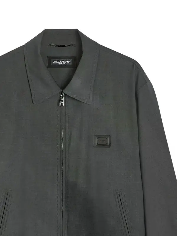 Dolce & Gabbana Zip Logo Jacket - Grey
