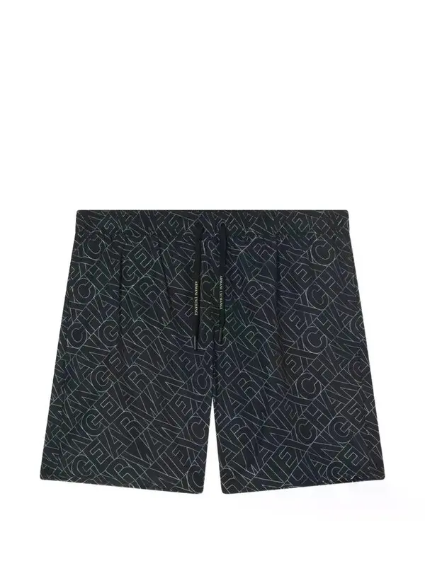 Armani Exchange Logo-print Swim Shorts - Black