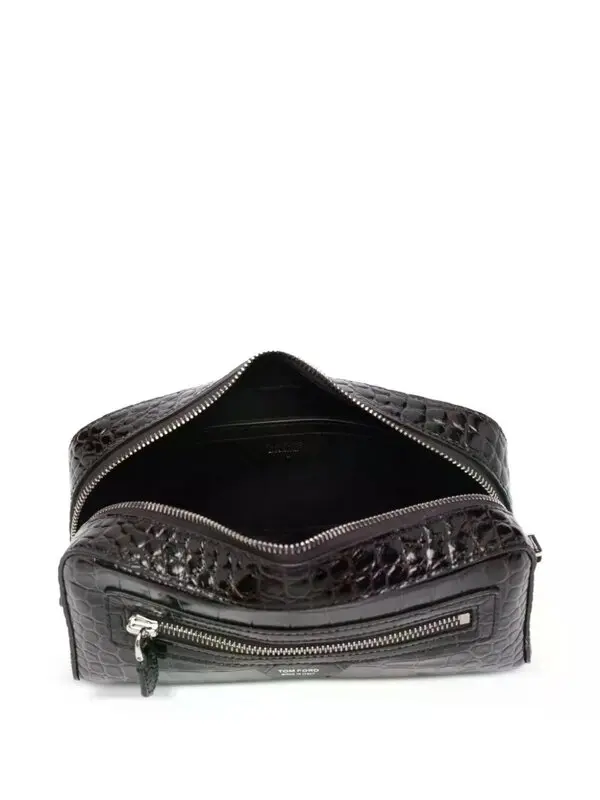TOM FORD Crocodile-embossed Wash Bag