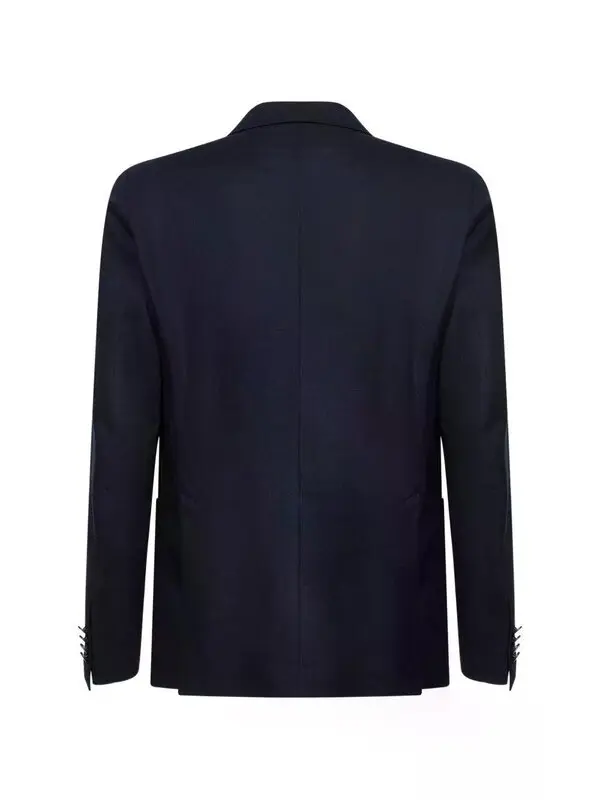 Tagliatore Double-breasted Peak Lapel Jacket - Blue