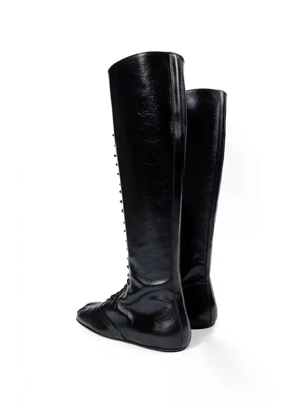 ANN DEMEULEMEESTER Ysha Squared Lace-up High Boots