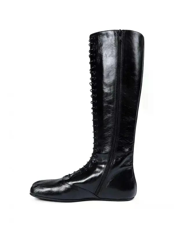 ANN DEMEULEMEESTER Ysha Squared Lace-up High Boots