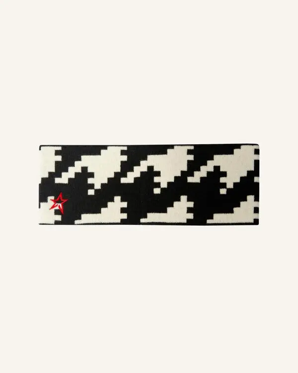 Perfect Moment Houndstooth Headband - Black-white-houndstooth-print