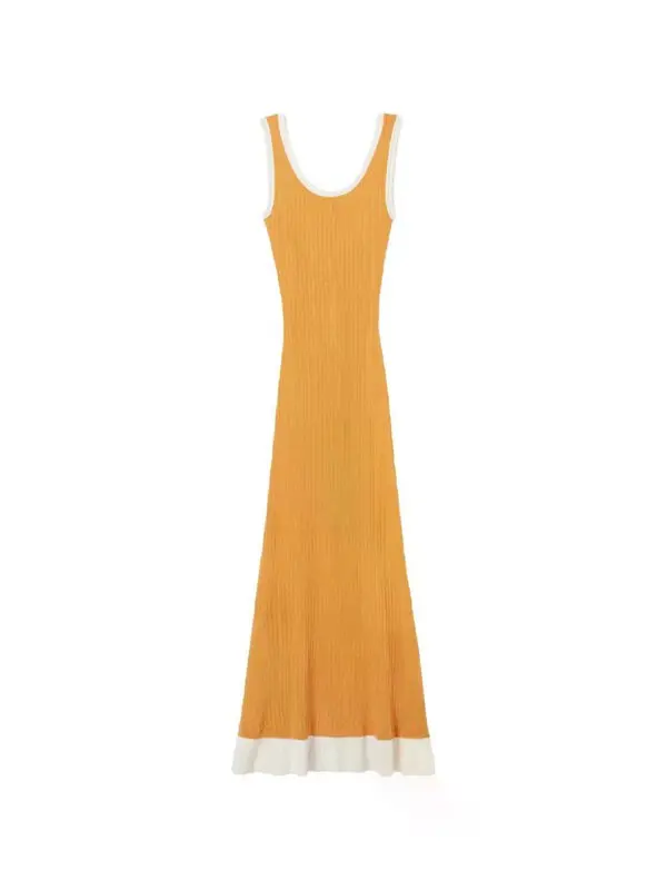 Claudie Pierlot Scalloped Knitted Midi Dress