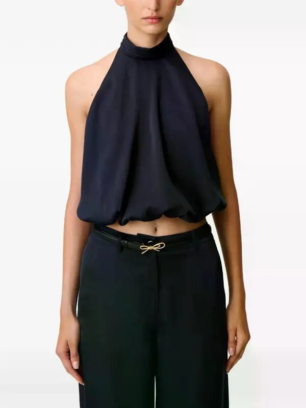 Claudie Pierlot Gathered Halter Neck Top
