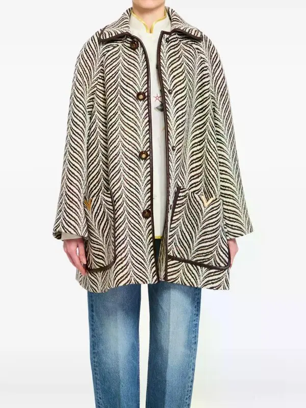 Valentino Garavani Patterned Button Coat