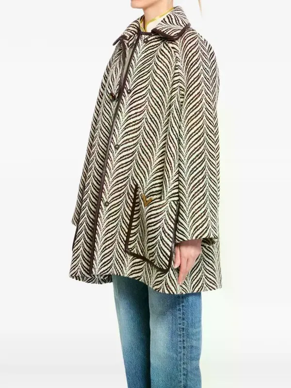 Valentino Garavani Patterned Button Coat