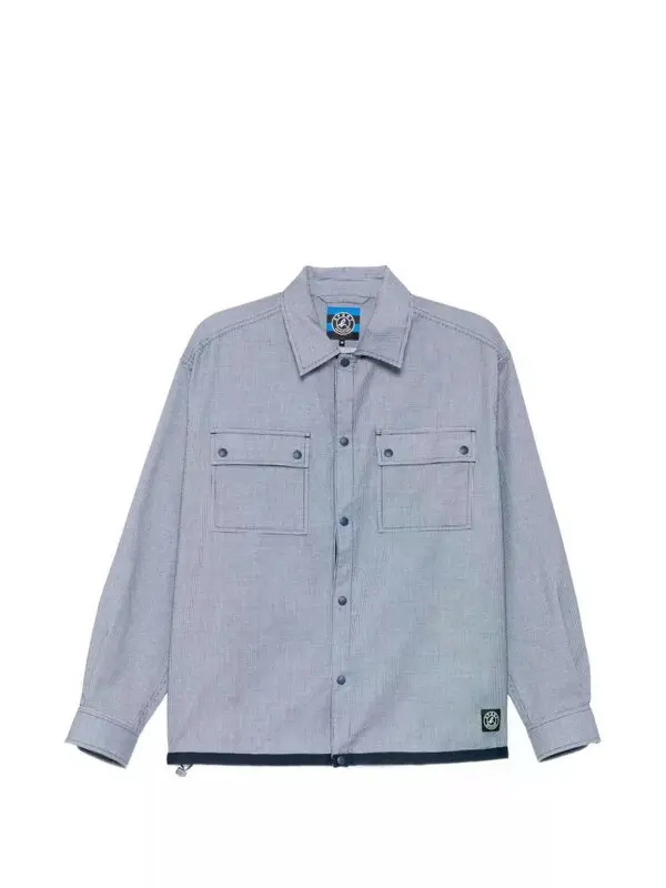 AGNES B. Logo-patched Checked Shirt