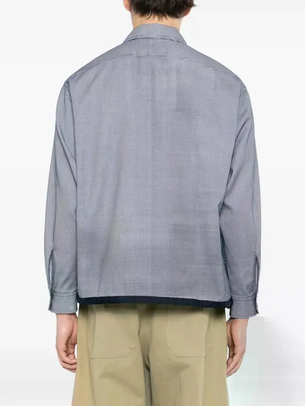 AGNES B. Logo-patched Checked Shirt