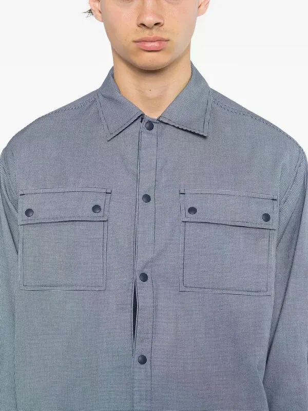 AGNES B. Logo-patched Checked Shirt