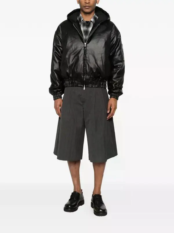 ALIS Hooded Zip Bomber Jacket