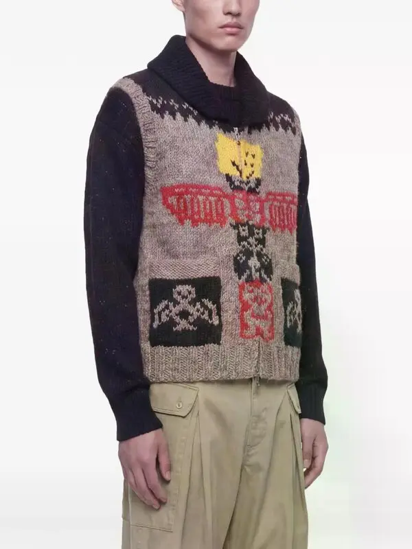 Kapital Knit Totem Pole Zip Vest