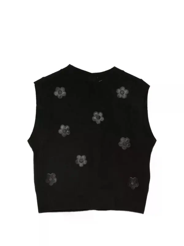 Cecilie Bahnsen Floral-appliqué Vest