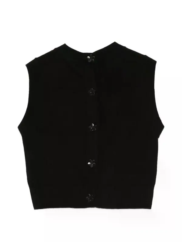 Cecilie Bahnsen Floral-appliqué Vest
