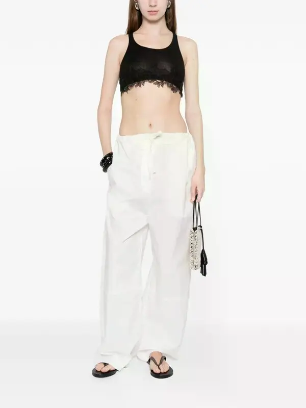 Ermanno Scervino Lace Trim Cropped Top