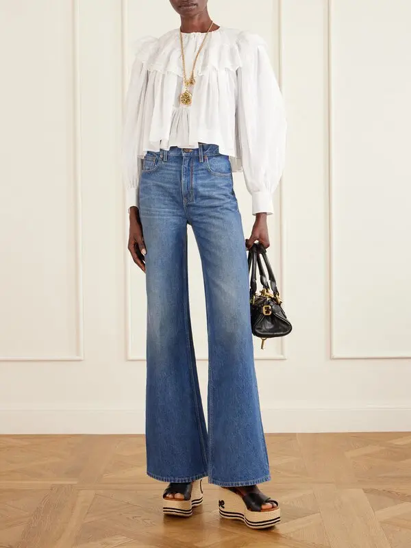 Chloé Leather Platform Espadrilles