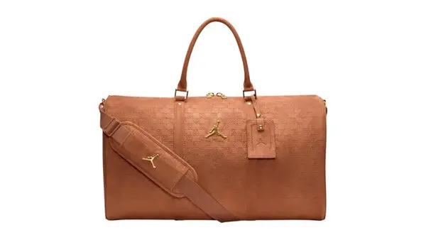 Nike Jordan Suede Monogram 40l Duffel - Cognac