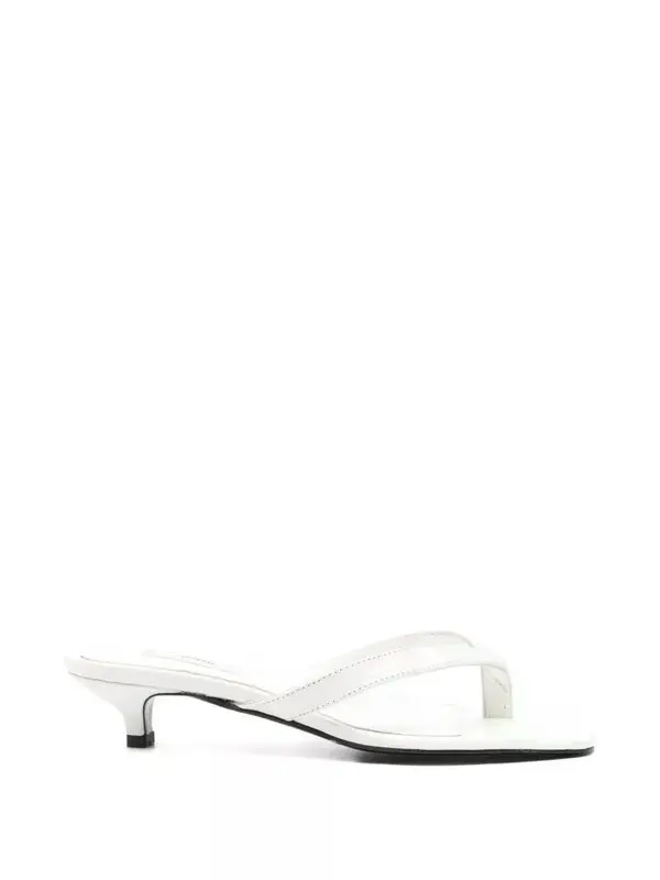 TOTEME Heeled Flip Flops - White