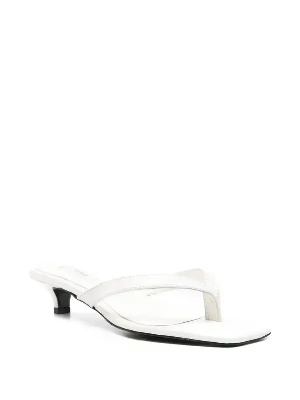 TOTEME Heeled Flip Flops - White